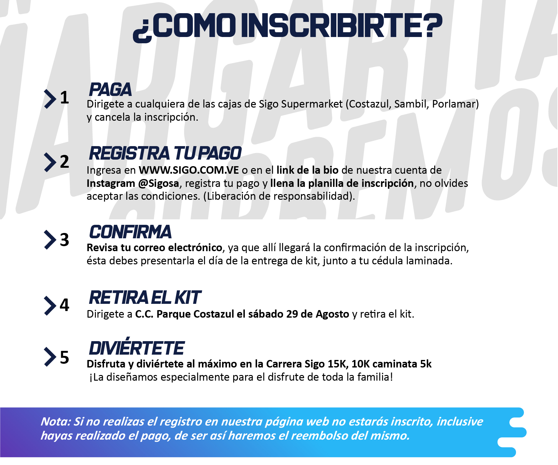 SuperMarket Sigo Costazul - EN MARGARITA CORREMOS SIGO 2026 Carrera 15K ...